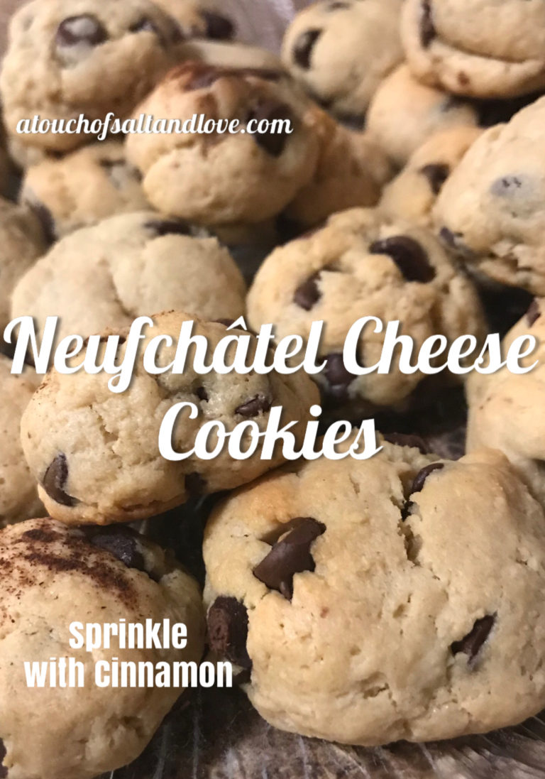 Neufchatel Cheese Chocolate Chip Cookies - A Touch of Salt and Love